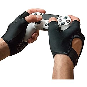 Foamy Lizard Gaming Grip Gloves Hexotech Pro Gamer Anti-Sweat Fingerless Tactical Gloves for Controller Grip for Xbox Series X, PlayStation 5 Dualsense (Pair of Gloves) SM
