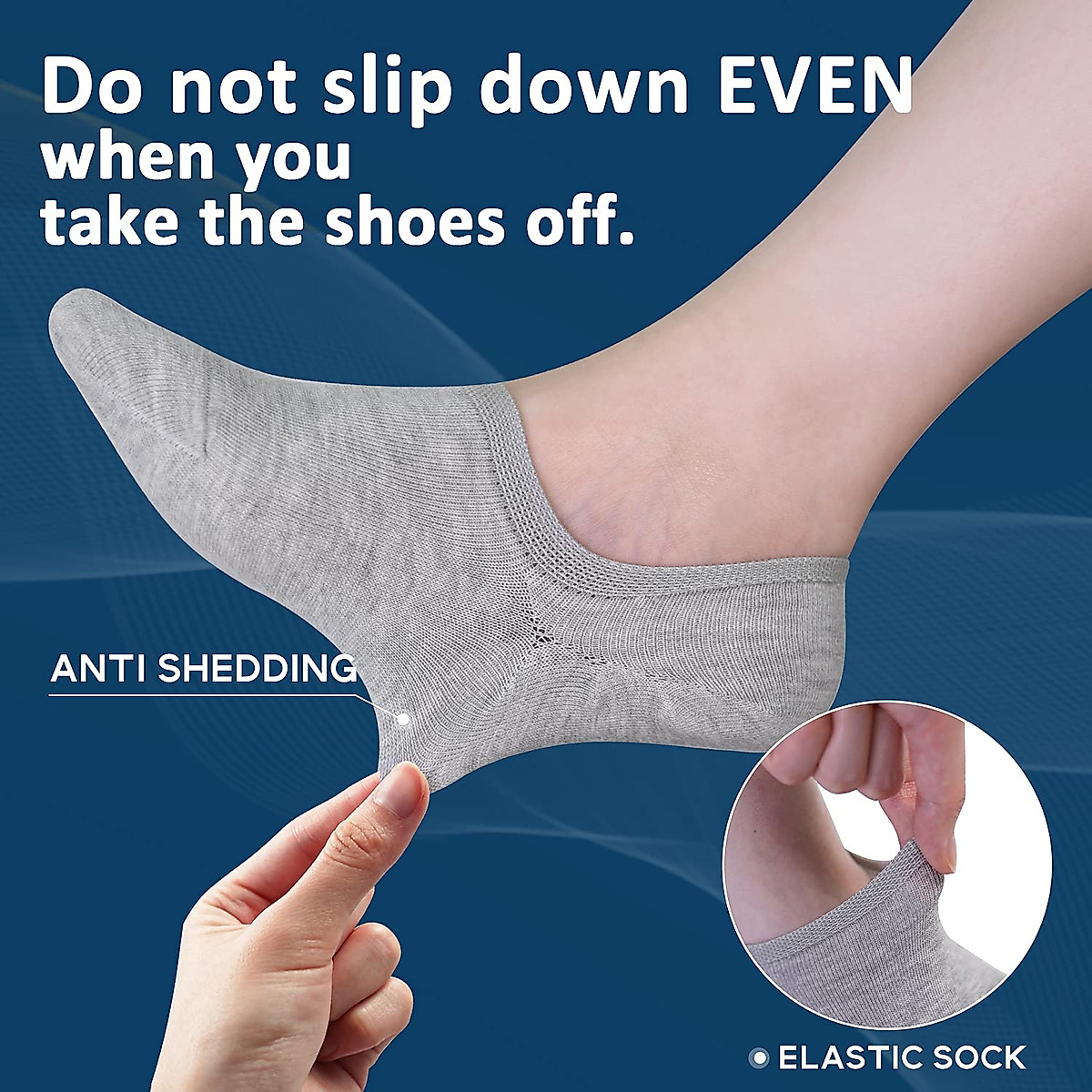 Ordenado Women's 9 Pairs Casual Thin No Show Socks Non Slip Flat Boat Line