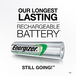 Energizer Recharge Power Plus AA 2300 mAh Rechargeable Batteries, Pre-Charged, 4 Count