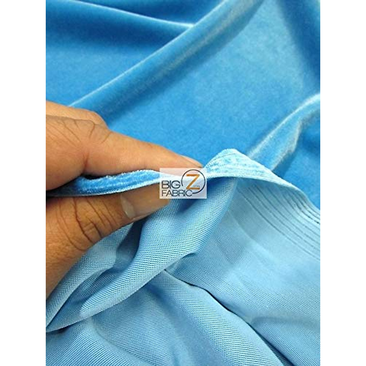 Big Z Fabric Stretch Velvet Velour Spandex 360 Grams Costume Fabric by The Yard DIY Dress Fashion Accessories Decor Apparel (Fuchsia)