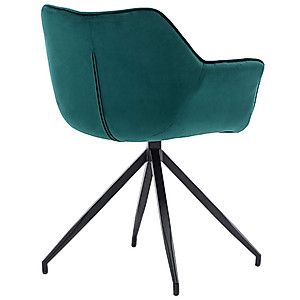 DUHOME Accent Chair Mid-Back Home Office Dining Chairs Modern Upholstered Armchair Atrovirens 1ps