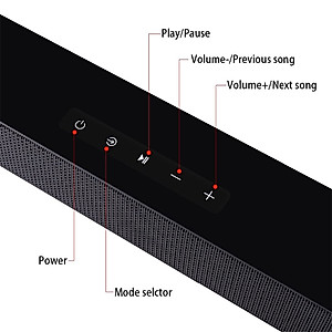 ASDAJK Wall-Mounted TV Soundbar Home Theater 40W Speaker Support Optical -Compatible AUX with Subwoofer for TV PC
