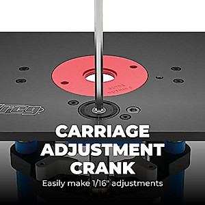 Kreg PRS5000 Precision Router Lift - Router Table Lift System - Durable Router Plate Insert - Router Table Plate Insert - For Quick, Accurate, Reliable & Repeatable Setups