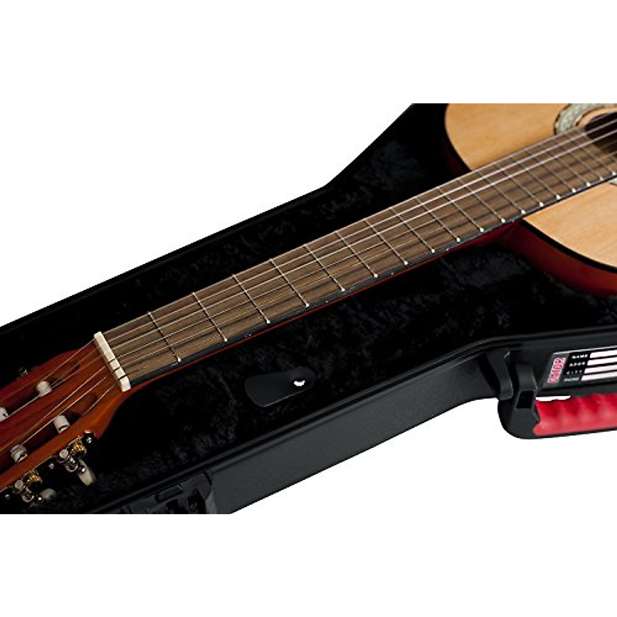 Gator Cases Molded Flight Case for Classical Style Acoustic Guitars with TSA Approved Locking Latch; (GTSA-GTRCLASS)