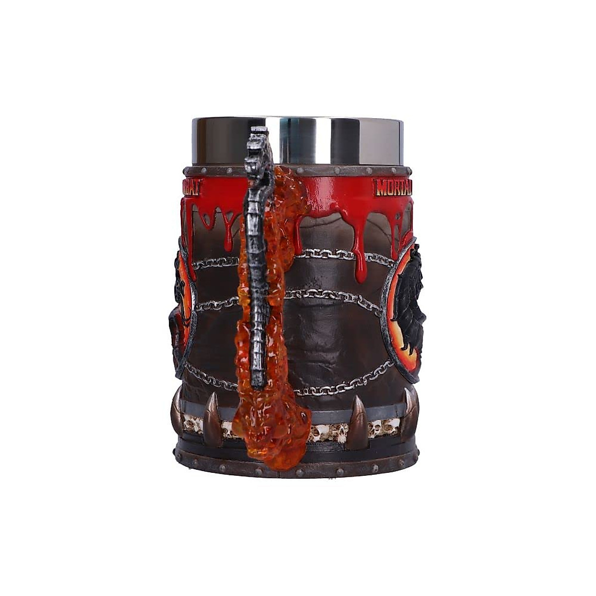 Nemesis Now Video Game Merch Tankard, Hand-Painted Resin Beer Mug, Stainless Steel Removable Insert, Gamer Gifts, 15.5cm - Mortal Kombat