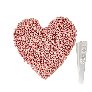 Wax Beads for Hair Removal, 2.5lbs Hard Wax Beads for Leg, Bikini, Back, Armpit, Chest, Eyebrow, Body Waxing Beans Bulk for Brazilian, Painless Wax with Sticks for Women, Men (Rose Scent)