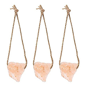 POPETPOP Small Pets Lick Salt Block- Pet ChewToy Himalayan Salt on a Rope Chew Treat Toy for Bunny Hamster Small Pets 3Pcs, 15x4.5cm