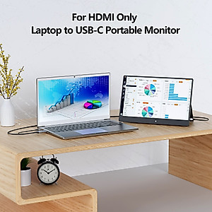 HDMI to USB C Adapter Cable 4K60Hz 6.6FT, HDMI Source Input to USB Type C Output Display Converter, HDMI 2.0 Compatible with Xreal Air, Nreal Air, Steam Deck Dock, PS5, Xbox, Portable Monitor