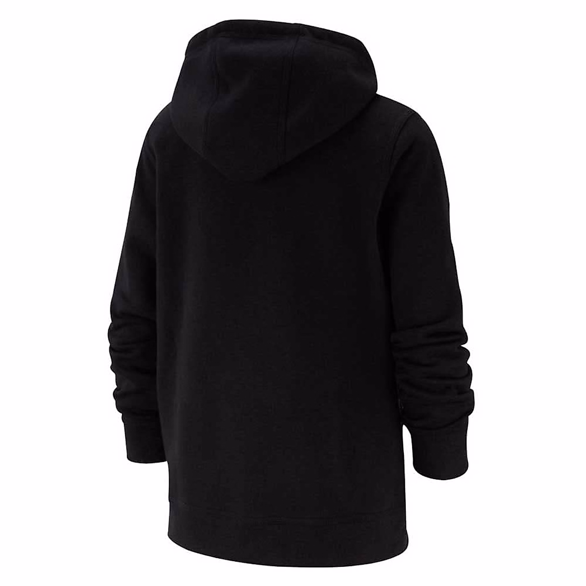 Nike Boy's NSW Club Full Zip Hoodie, Black/Black/White, Medium