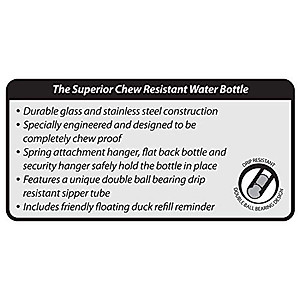Kaytee Chew-Proof Water Bottle for Pet Rabbits, Ferrets, Guinea Pigs and Chinchillas, 12 oz