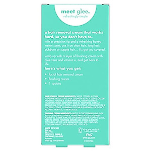 JOY Glee Women's Facial Hair Removal Cream Kit -2 Facial Hair Removal Creams + Finishing Cream + Face Mask Applicator, Pink, 1 Count