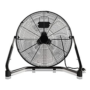 SKINNYBUNNY 20 Inch 3-Speed High Velocity Heavy Duty Metal Industrial Floor Fans Quiet for Home, Commercial, Residential, and Greenhouse Use, Outdoor/Indoor, Black, 20"
