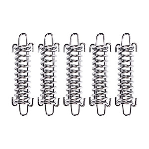 LIOOBO 5Pcs Camping Tent Spring Buckle Set Premium Porch Swing Spring Awning Rope Tensioner for Tarps Tents Wire Racks Camping Accessories