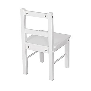 UTEX Child's Wooden Chair Pair for Play or Activity, Set of 2, White …