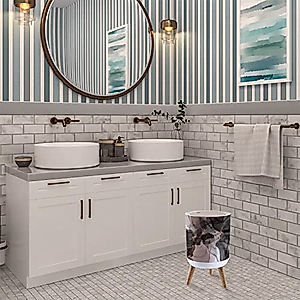 Small Trash Can with Lid Pink Gold Marble Abstract Alcohol Ink Backdrop Design 7 Liter Round Garbage Can Elasticity Press Cover Lid Wastebasket for Kitchen Bathroom Office 1.8 Gallon