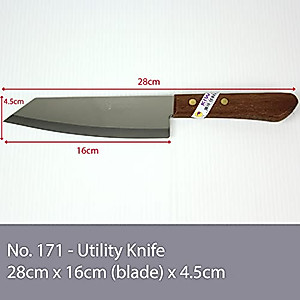 KIWI Stainless Steel, wood handle Kitchen Knife # 501