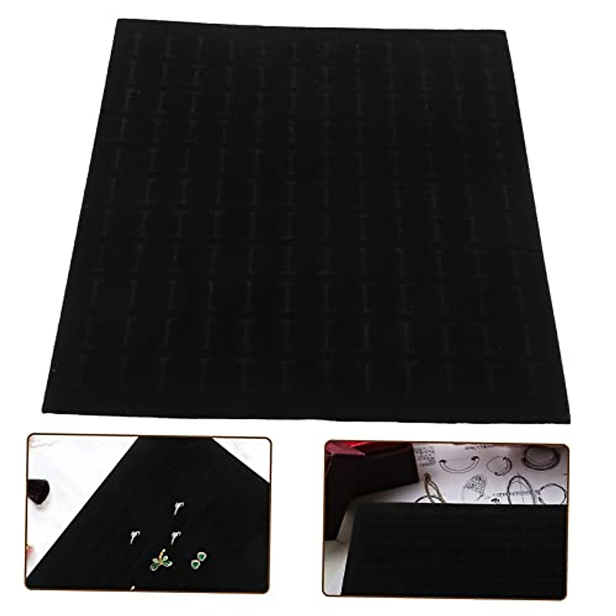 Cabilock 4pcs jewelry sponge pad jewelry display pad jewelry insert tray ring holder display tray earring tray foam inserts jewelry trays for drawers earring holder bracelet travel