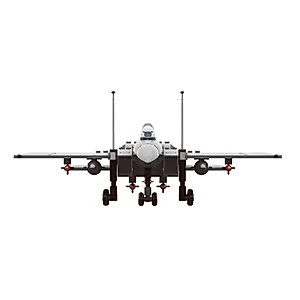 Top Race Interlocking Building F15 Fighter Jet Airplane Model Toy Kit Blocks Set | 15 x 11.81 x 3.19 inches | Ideal for Ages 3 and Up | Create Your Own Fighter Jet with This Exciting Building Set