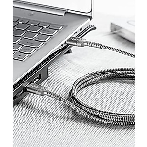 JSAUX USB 3.0 A to A Male Cable, USB 3.0 to USB 3.0 Cable 2 Pack(3.3ft+6.6ft) USB Male to Male Cable Double End USB Cord Compatible for Hard Drive Enclosures, DVD Player, Laptop Cooler and More(Grey)