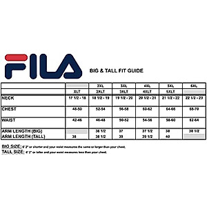 Fila Big and Tall Hoodie for Men – Fleece Men’s Hoodie, Sweatshirt for Men Black/Heather Grey