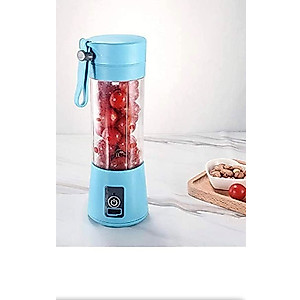 Generic Portable Blender, USB Rechargeable, 6 Blades, Blue