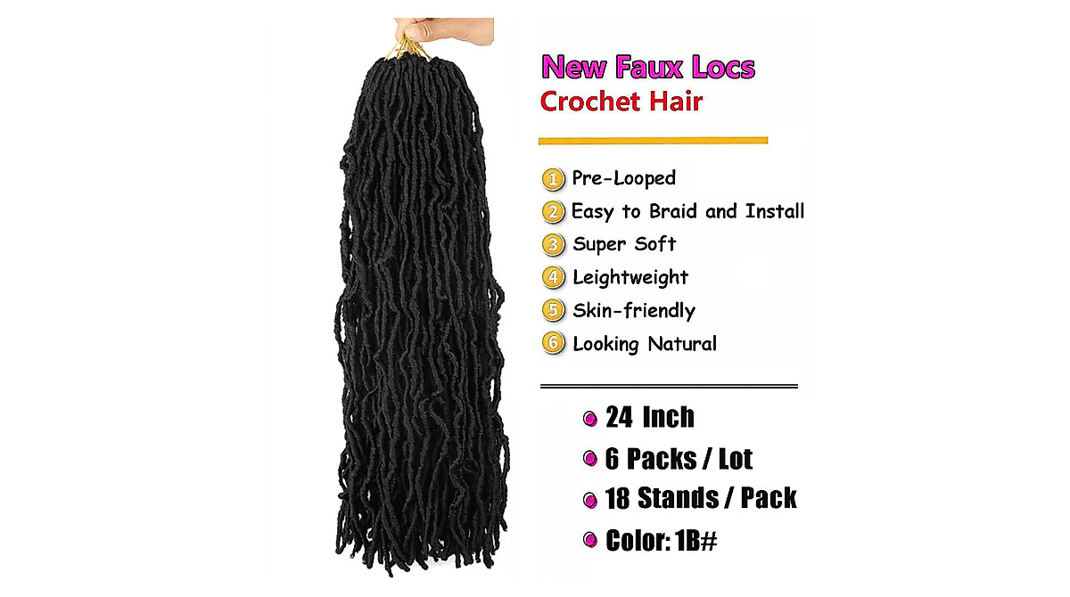24" Soft Locs Crochet Hair - Easy & Stylish Braids