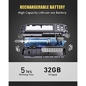 33FT Dual Lens Industrial Endoscope, AUTOGEN 1080P HD Borescope Inspection Camera with 4.5" IPS Screen, 0.31 Inch Digital Sewer Camera with 8 LED Lights, 10M Semi-Rigid Cable, 32G TF Card