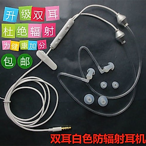 King-Star Anti-Radiation Binaural Earphones Universal 3.5mm Noise Cancelling Air Tube Acoustic Patent Stereo Earbuds Headphones with Microphone