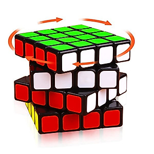 IRRDFO 4x4 Speed Cube, 4x4 Cube Puzzle Black