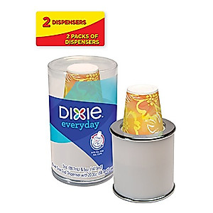 Dixie Bath Cup Dispenser, Combo Pack (Colors May Vary), 1 Count (Pack of 2)