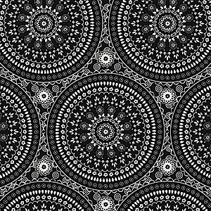 Vera Bradley Clamshell Readers Eyeglass Case, Black Bandana Medallion (Readers Case)