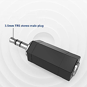 3.5mm Stereo to Mono Adapter, 2 Pack 3.5mm 1/8" TRS Stereo Male Plug to 3.5mm 1/8" Mono Female Jack