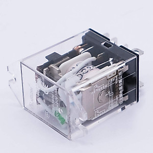 mxuteuk 2pcs DC 24V Coil Relay 8 Pin 10A DPDT LED Indicator Electromagnetic Power Relay General Purpose JQX-13F-DZ-DC24V