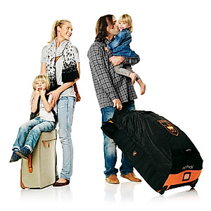 Stokke PramPack, Black & Orange - Protects Your Stroller While You Travel - Lightweight - Rolls Up for Easy Storage - Fits Most Strollers on the Market