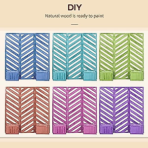 Outsunny Decorative Outdoor Privacy Screen, Freestanding Divider/Separator with 4 Self-Draining Planters, 3 Trellis Plant Support Panels for Garden Walkway, Backyard - Natural Wood