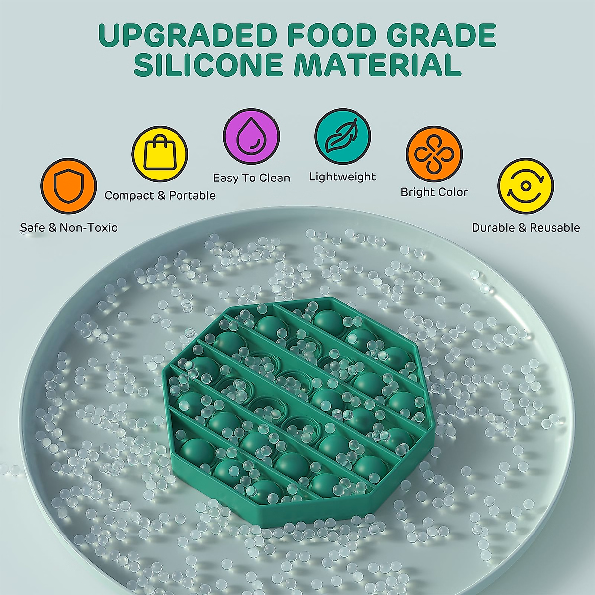 SoulLife 12 Pack Fidget Toys,Push Pop Fidget Sensory Toys Set,Stress Relief Gifts for Kids & Adults,Pop Bulk & Party Favors Toddler Toys for Easter Gifts,Party Supplies,Classroom Prizes