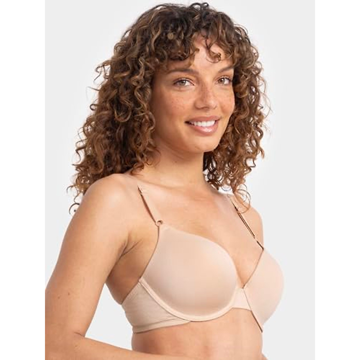 Fruit of the Loom Women's T-Shirt Bra, Black Hue/Sand/White, 36C