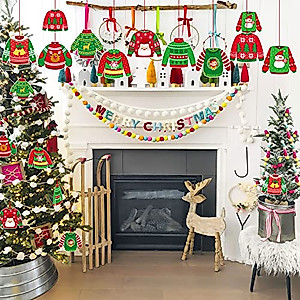 45 Pcs Ugly Sweater Cutouts for Christmas Classroom Bulletin Board Holiday DIY Party Decoration, 6 Inch Double-Sided