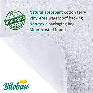5 Count Changing Pad Liner, Waterproof Larger Changing Pad Cover 28" X 15", Cotton Terry (Solid Improved Thickness) / Bassinet Mattress Pad Cover, Waterproof, 2 Pack, Ultra Soft Bamboo Sleep Surface