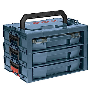 BOSCH BOSCH L-RACK Complete Kit with (1) i-boxx53, (2) LST72-OD, (3) L-RACK-S, and (1) L-RACK-T , Blue