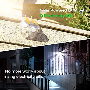 InPoTo Solar Lights Outdoor, Solar Motion Sensor Lights Outdoor , 40 LEDs 2-in-1 Solar Powered LED Wall Lights, IP67 Waterproof Security Lights for Home ,Garden ,Backyard, Front Door Use