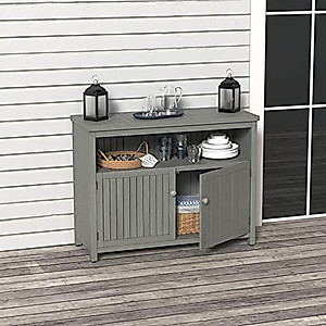 GDLF Outdoor Storage Cabinet Console Table Sideboard Buffet TV Stand, Furniture for Patio Entryway Deck