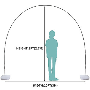 Balloon Arch Kit, 10Ft Width & 9Ft Height Adjustable Balloon Arch Stand For Wedding Baby Shower Birthday Party Full-month Baby Banquet Graduation Housewarming Christmas Decoration Supplies