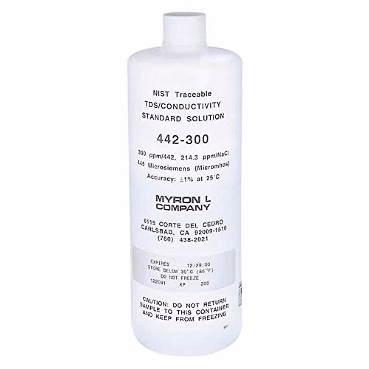 Myron L 442-300Q-CP Myron L 300 QCP (Nist) Conductivity Calibration Standard, 445 Μs