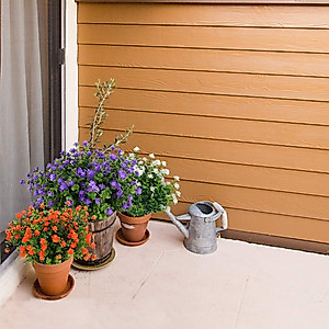 JyiHope Artificial Fake Flowers Boxwood, Faux Flowers Plants Outdoor UV Resistant Greenery Shrubs Indoor Outside Hanging Planter Home Porch Garden Farmhouse Decor (6 Bundles, Pink)