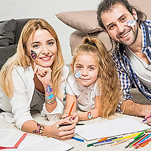 Metker Tattoos for Kids - 150 Sheets(1700 Mixed Styles Patterns) | Temporary Tattoos Stickers for Girls and Boys | Goody Bag Favor for Parties | Non-toxic、Skin-Safe*、Cosmetic-Grade