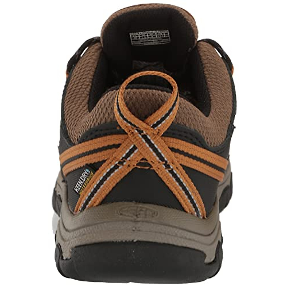 KEEN Men's Ridge Flex Low Height Waterproof Hiking Boots, Bison/Golden Brown, 10 Wide