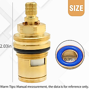 UOIENRT 013788-45 Cold Ceramic Cartridge Assembly, Replacement for T and S Brass Faucets, Replaces 013788-45