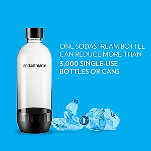 Sodastream 1l Carbonating Bottles- Black (Twin Pack)