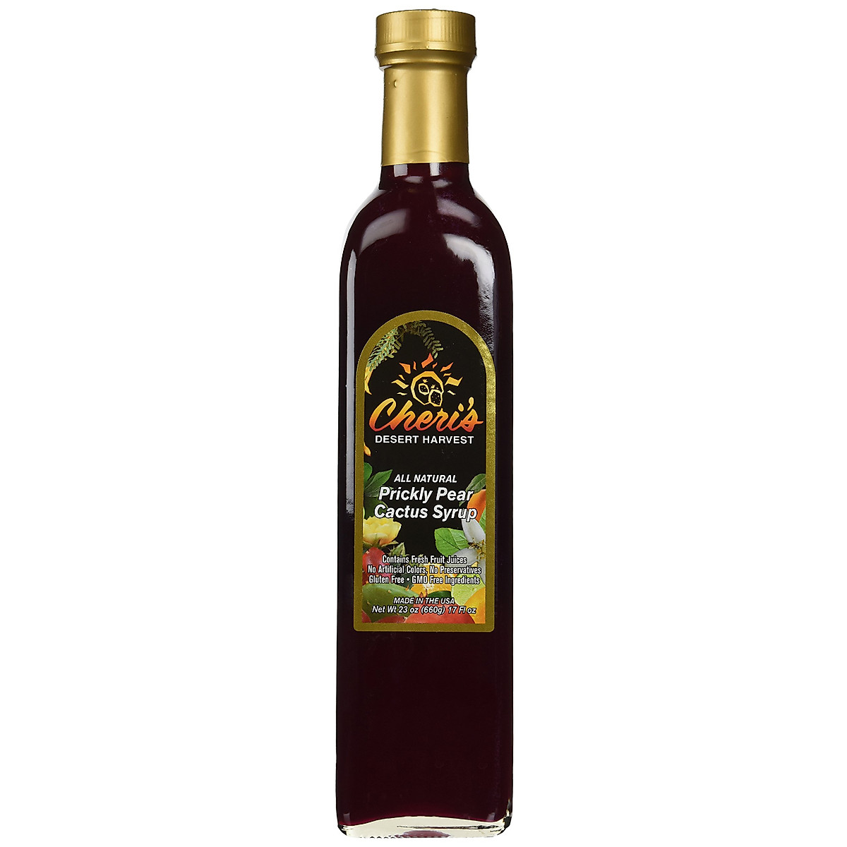 Prickly Pear Syrup - 23 oz - Giant Size - Made from Natural Prickly Pear Juice - Cactus - Southwest